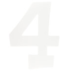 White Wood Number Wall Decor - 4 | Hobby Lobby | 244087